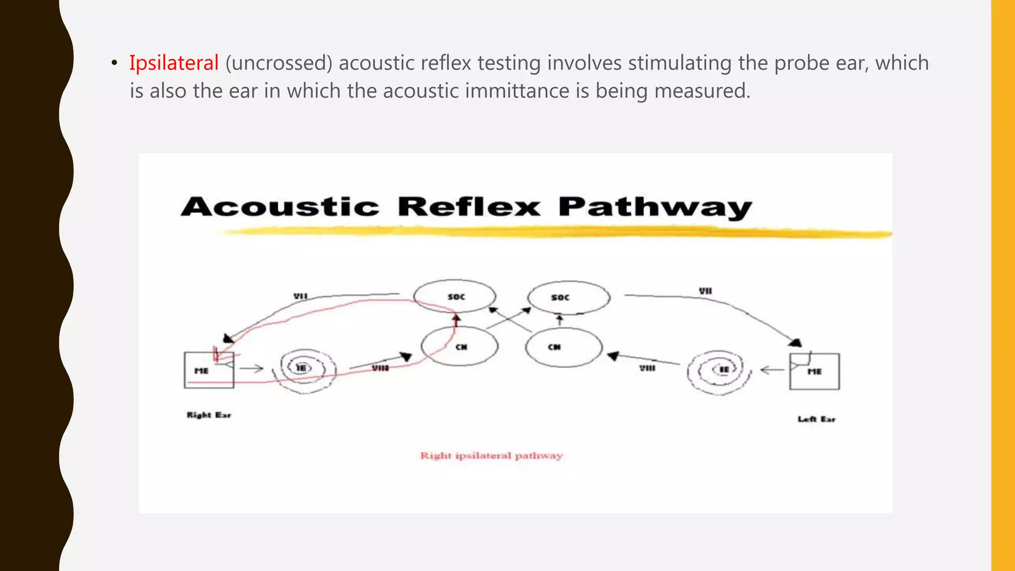 Acoustic Reflex (AR) and Tone decay (TDT) | PPTX