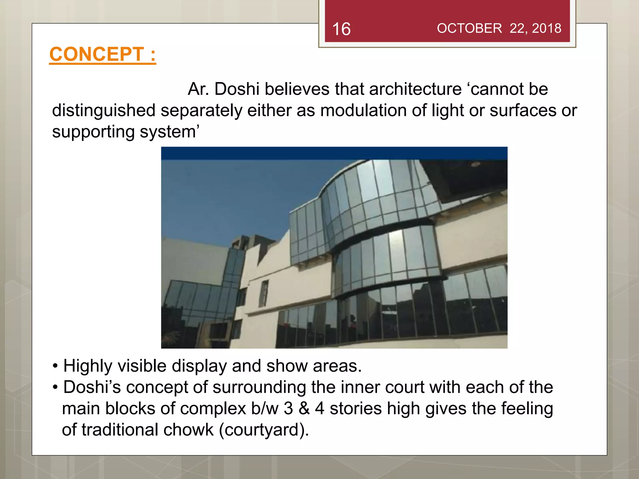 Ar.b v doshi | PPTX