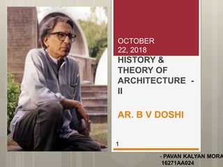 Ar.b v doshi | PPTX