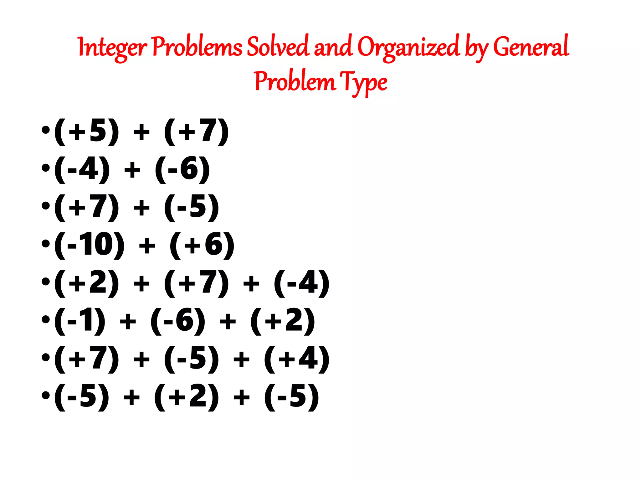 Action Research on Math Integers chapter Grade 7 | PPT