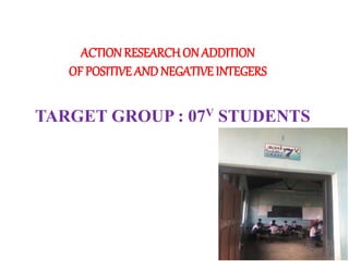 Action Research on Math Integers chapter Grade 7 | PPT