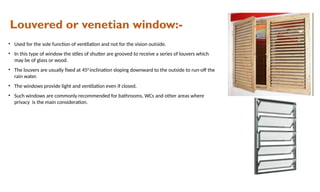 AR-202 WINDOWS ppt in building construction | PPT