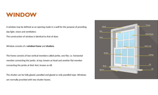 AR-202 WINDOWS ppt in building construction | PPTX