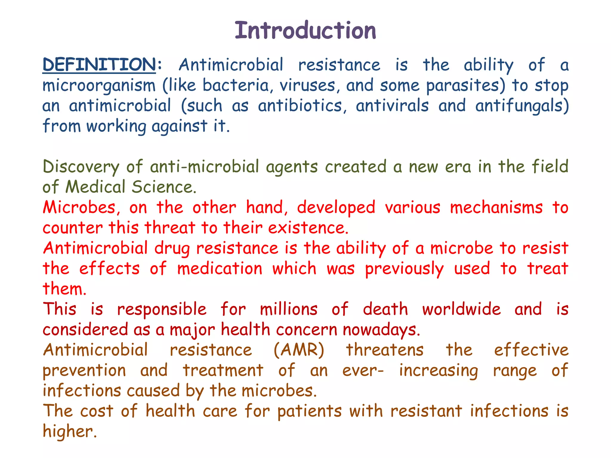 ANTIMICROBIAL RESISTANCE | PPTX