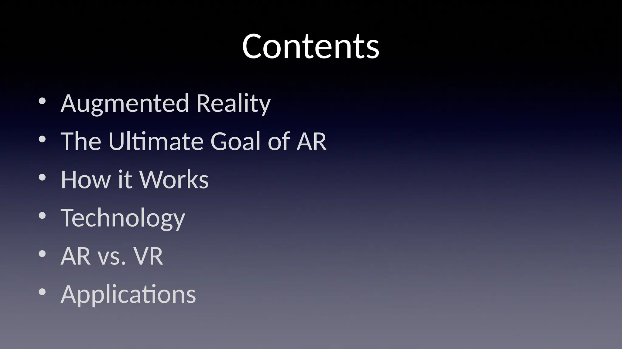 Ppt on Augmented reality for engineering students | PPTX