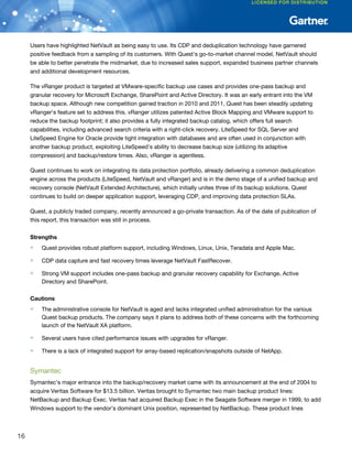 Magic Quadrant For Enterprise Backup/Recovery Software | PDF