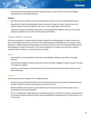 Magic Quadrant For Enterprise Backup/Recovery Software | PDF