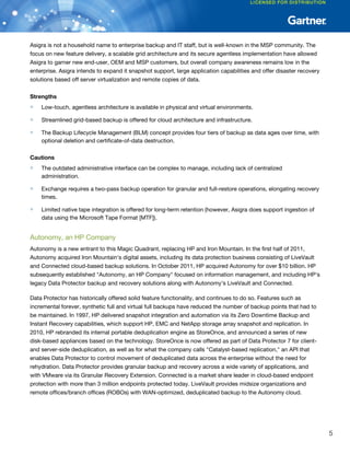 Magic Quadrant For Enterprise Backup/Recovery Software | PDF
