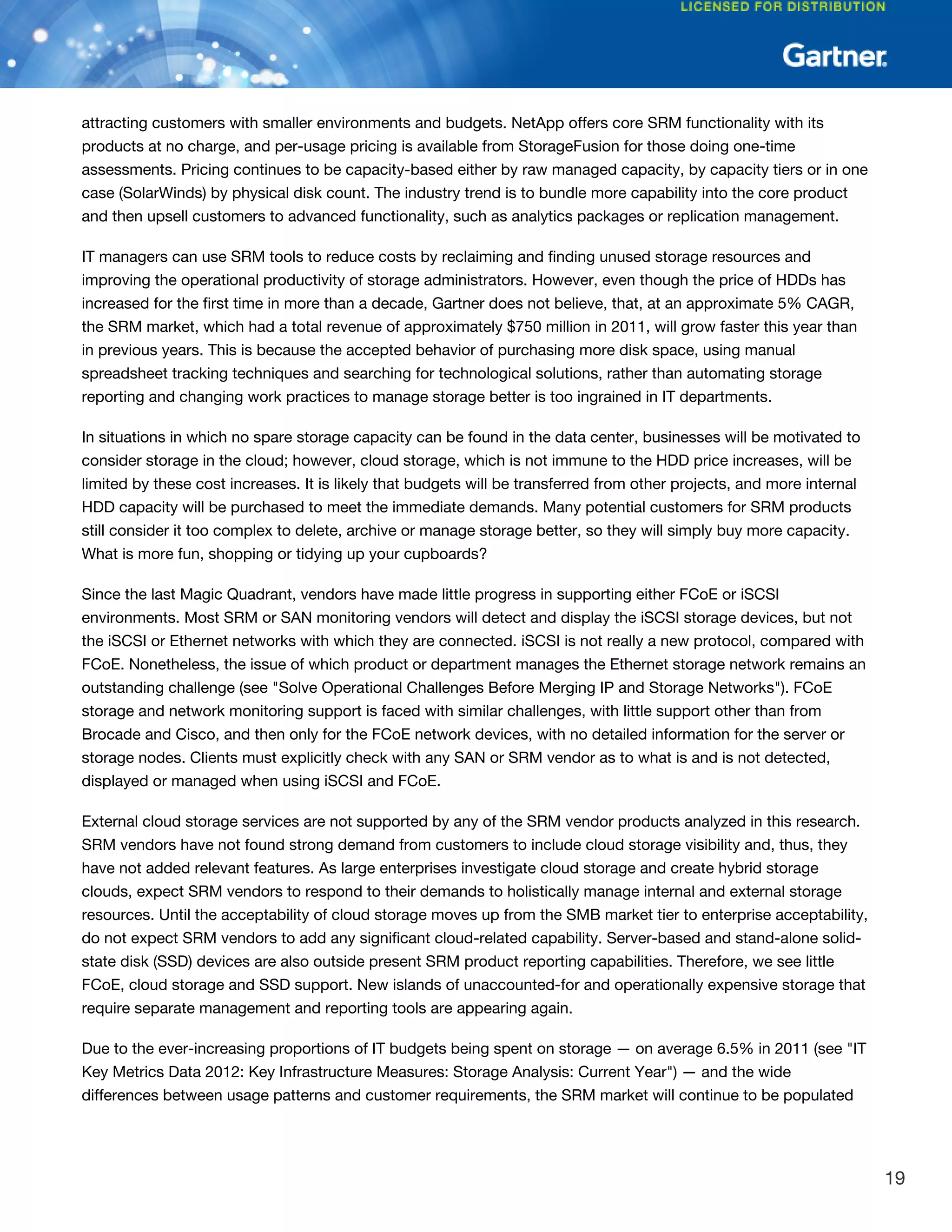 Magic Quadrant for Storage Resource Management and SAN Management ...