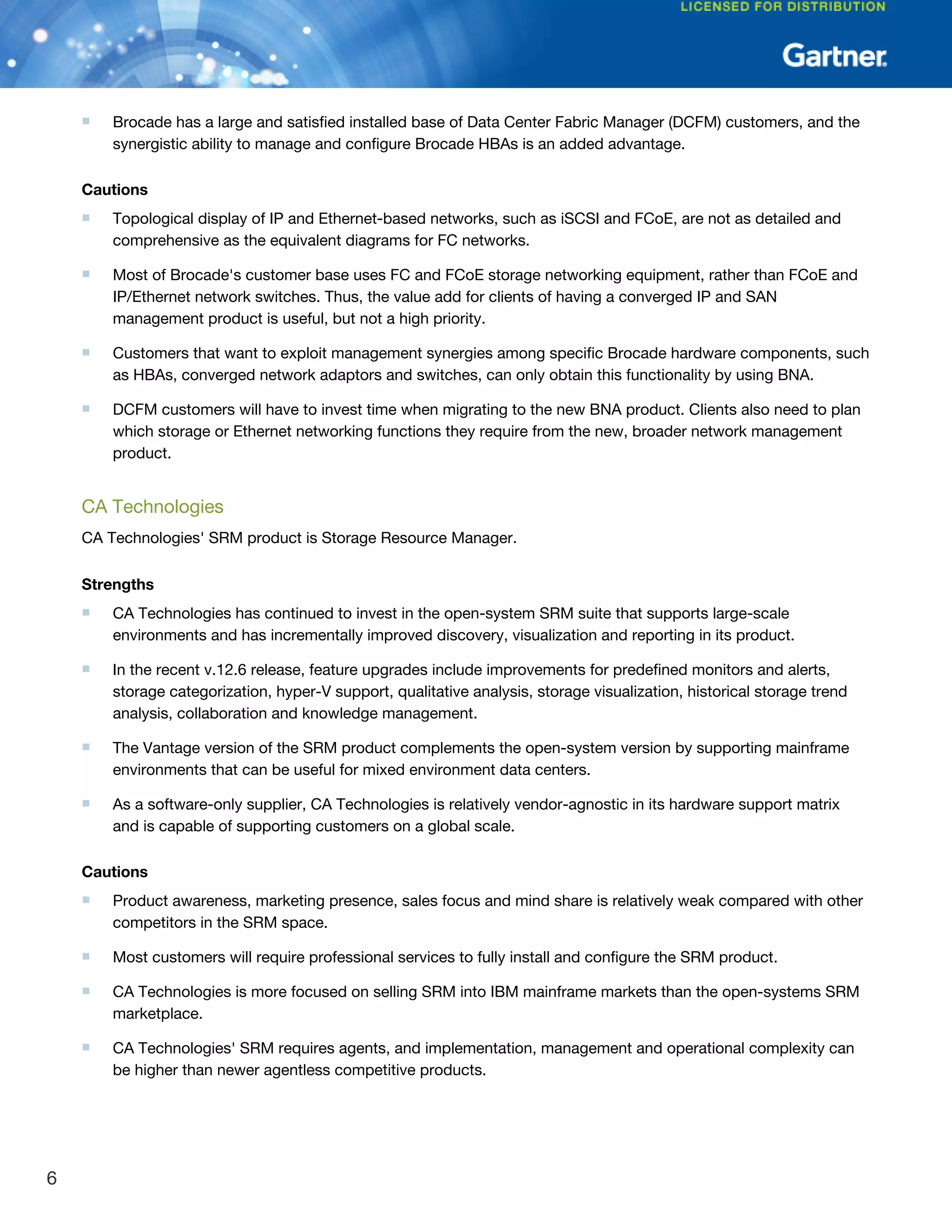 Magic Quadrant for Storage Resource Management and SAN Management Software | PDF