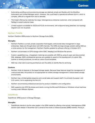 Magic Quadrant for Storage Resource Management and SAN Management Software | PDF