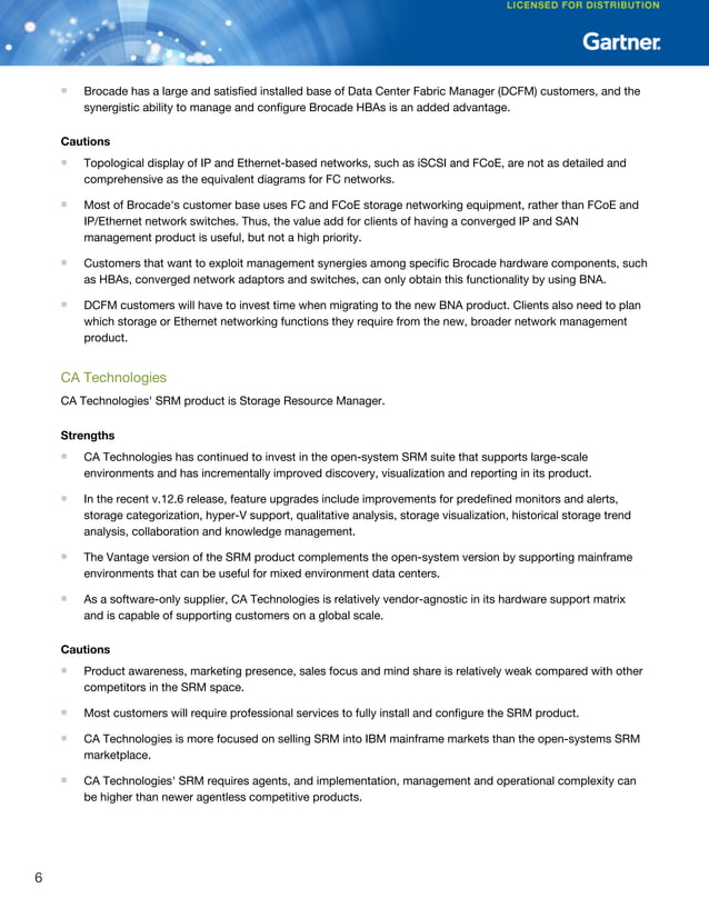Magic Quadrant for Storage Resource Management and SAN Management ...