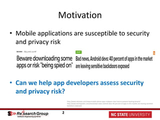 Predicting Android Application Security and Privacy Risk With Static Code Metrics | PPT