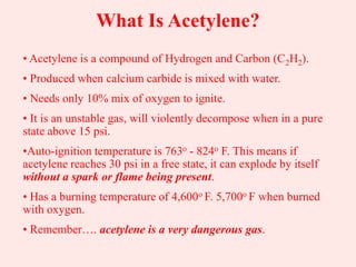 Ar oxygen-acetylene use and safety | PDF