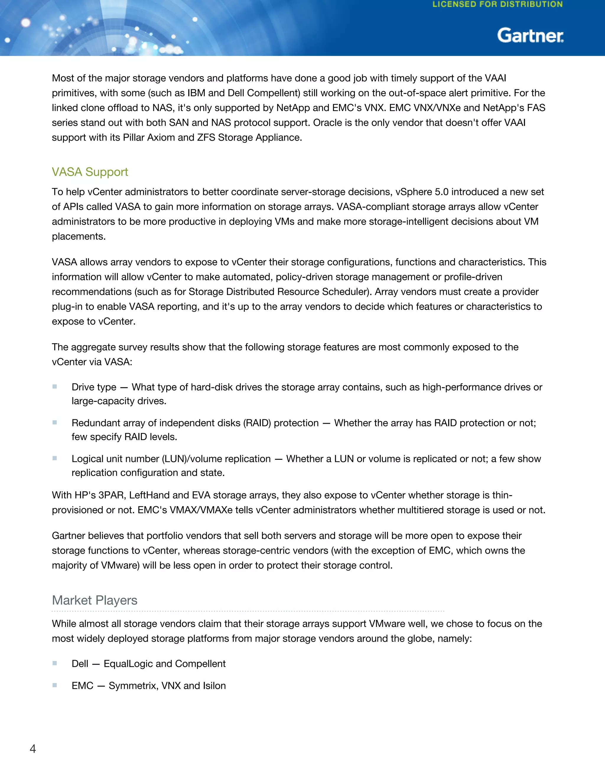 Competitive Landscape: Primary Storage Systems for VMware | PDF