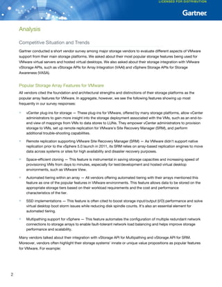Competitive Landscape: Primary Storage Systems for VMware | PDF
