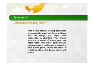 Appreciative Reflection | PDF | Career Advice | Careers