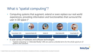 Spatial computing - extending reality | PPTX