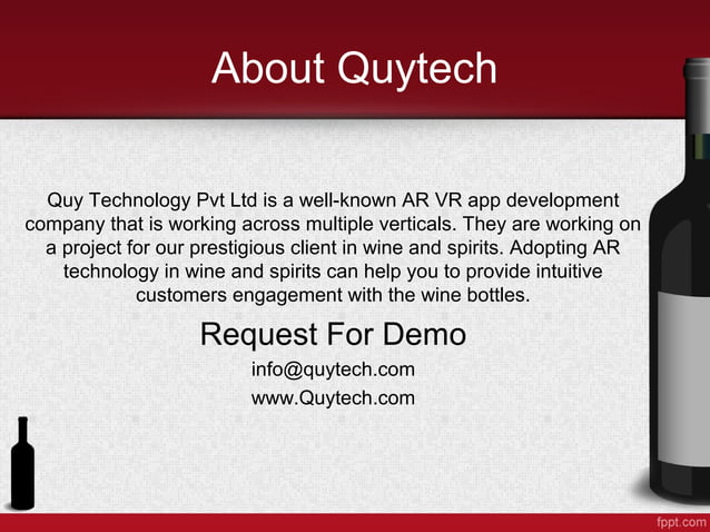 Augmented Reality Wine Labels App- Bring life to Wine label | PPT