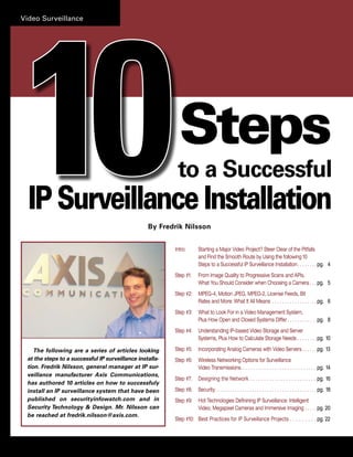 10 Steps To a Successful IP Surveillance Installation | PDF