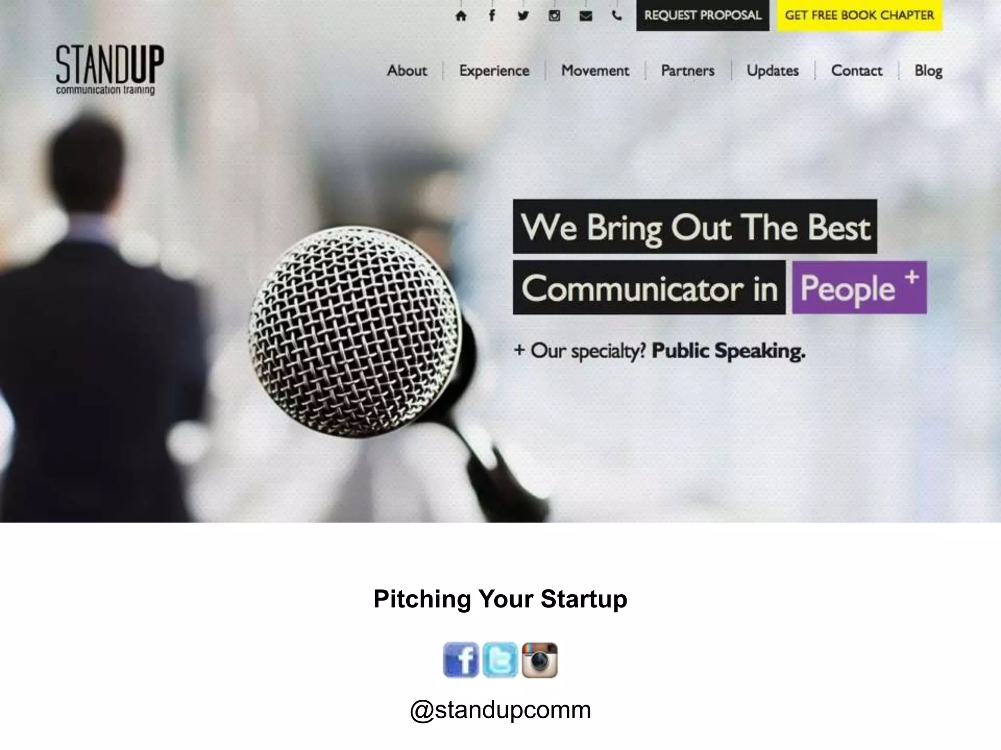 Pitching your Startup by StandUp Communication | PPT
