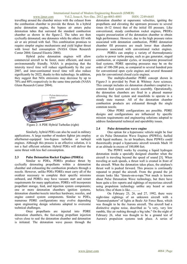 Pulse Detonation Engine - A Next Gen Propulsion | PDF