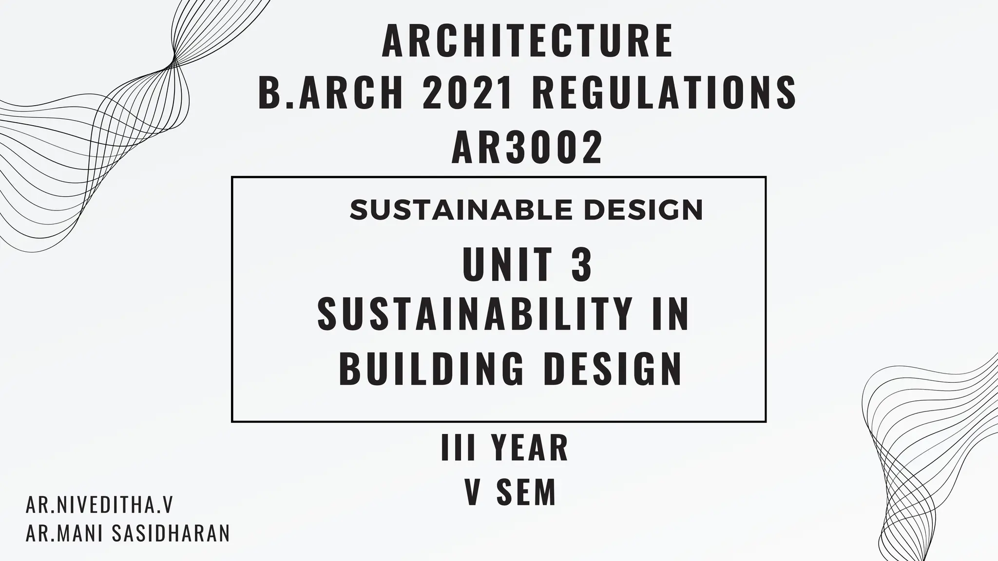 SUSTAINABILITY IN BUILDING DESIGN | PDF