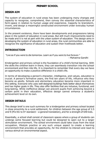 AR3311 ADVANCED SPACE DESIGN STUDIO DESIGN BRIEF- PRIMARY SCHOOL DESIGN ...