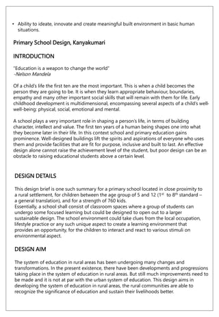 AR3311 ADVANCED SPACE DESIGN STUDIO DESIGN BRIEF- PRIMARY SCHOOL DESIGN ...