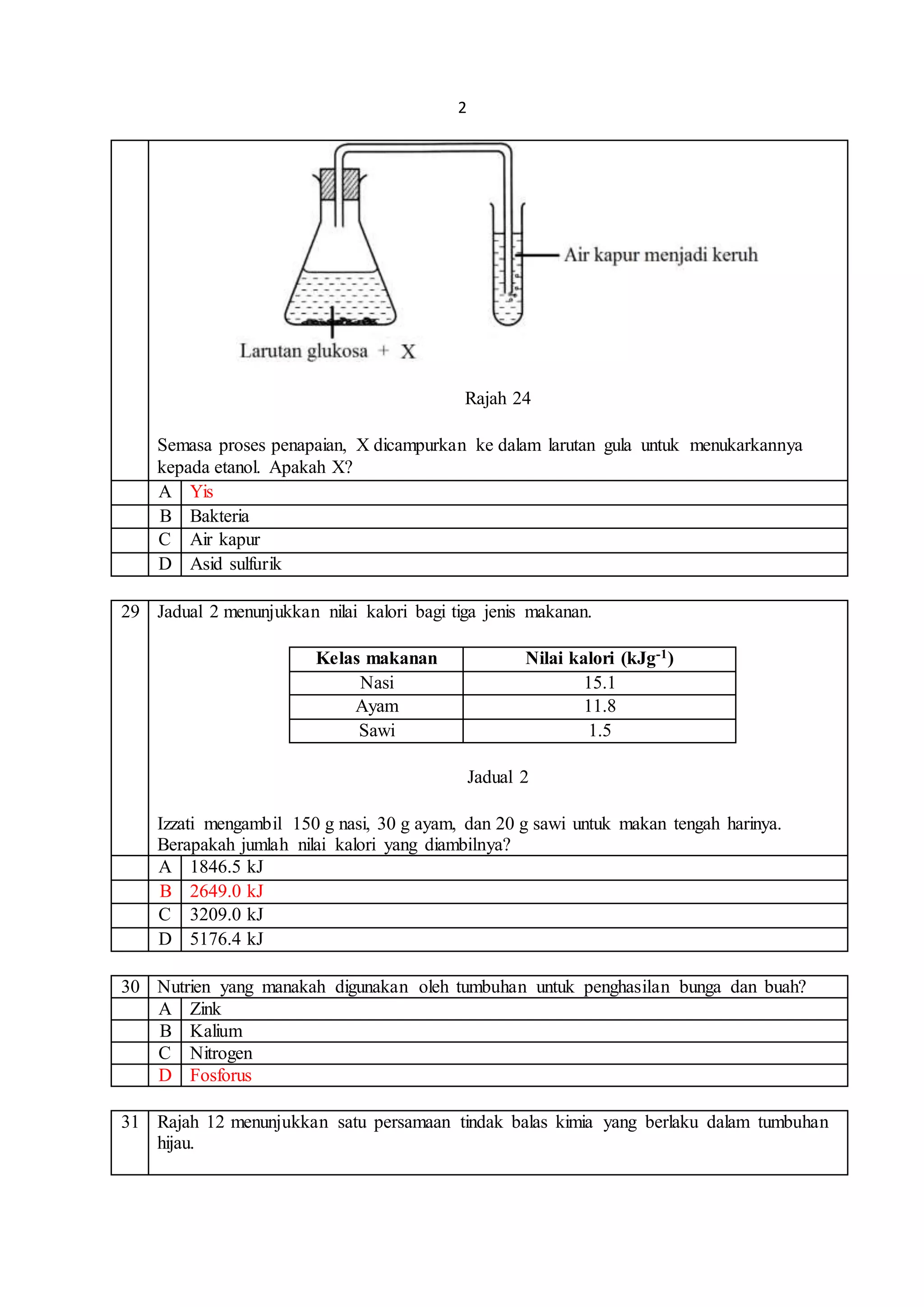 Ar3 sains spm kertas 1 | PDF