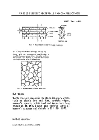 Building Materials and construction I - AR8222 | PDF