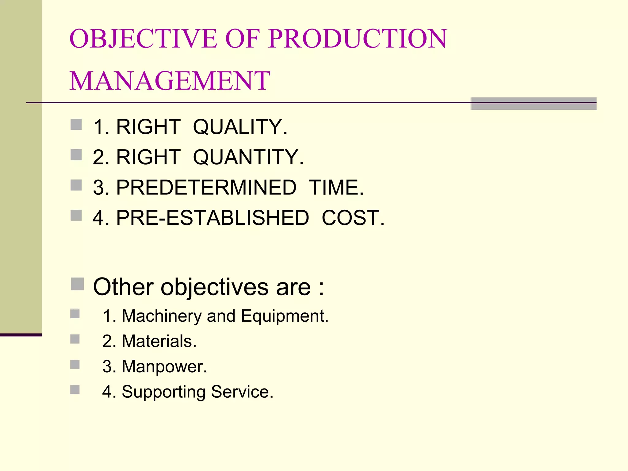 production management, objectives ,PPC and its functions ,types of ...