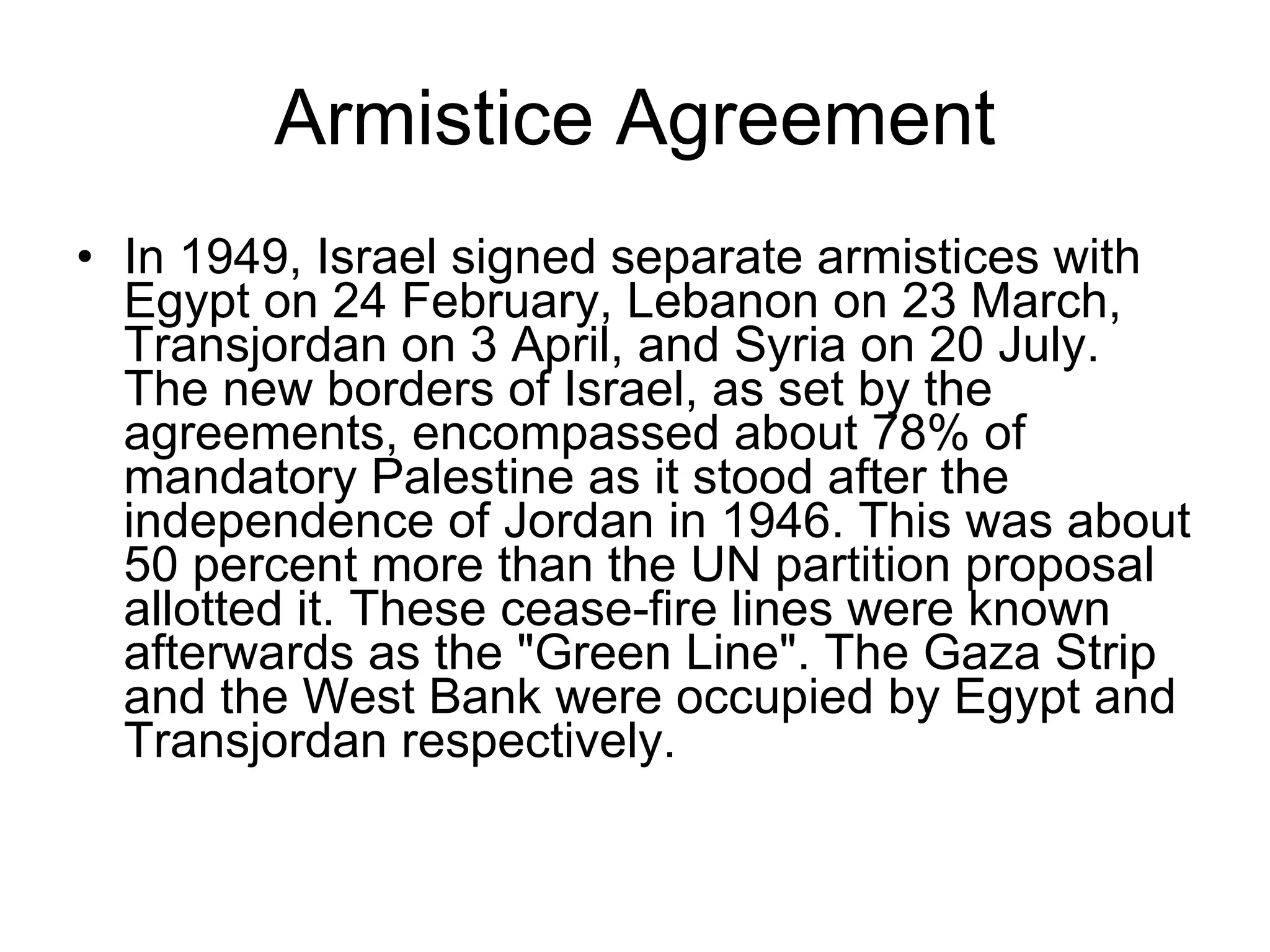 Arab Israeli War Of 1948 | PPT