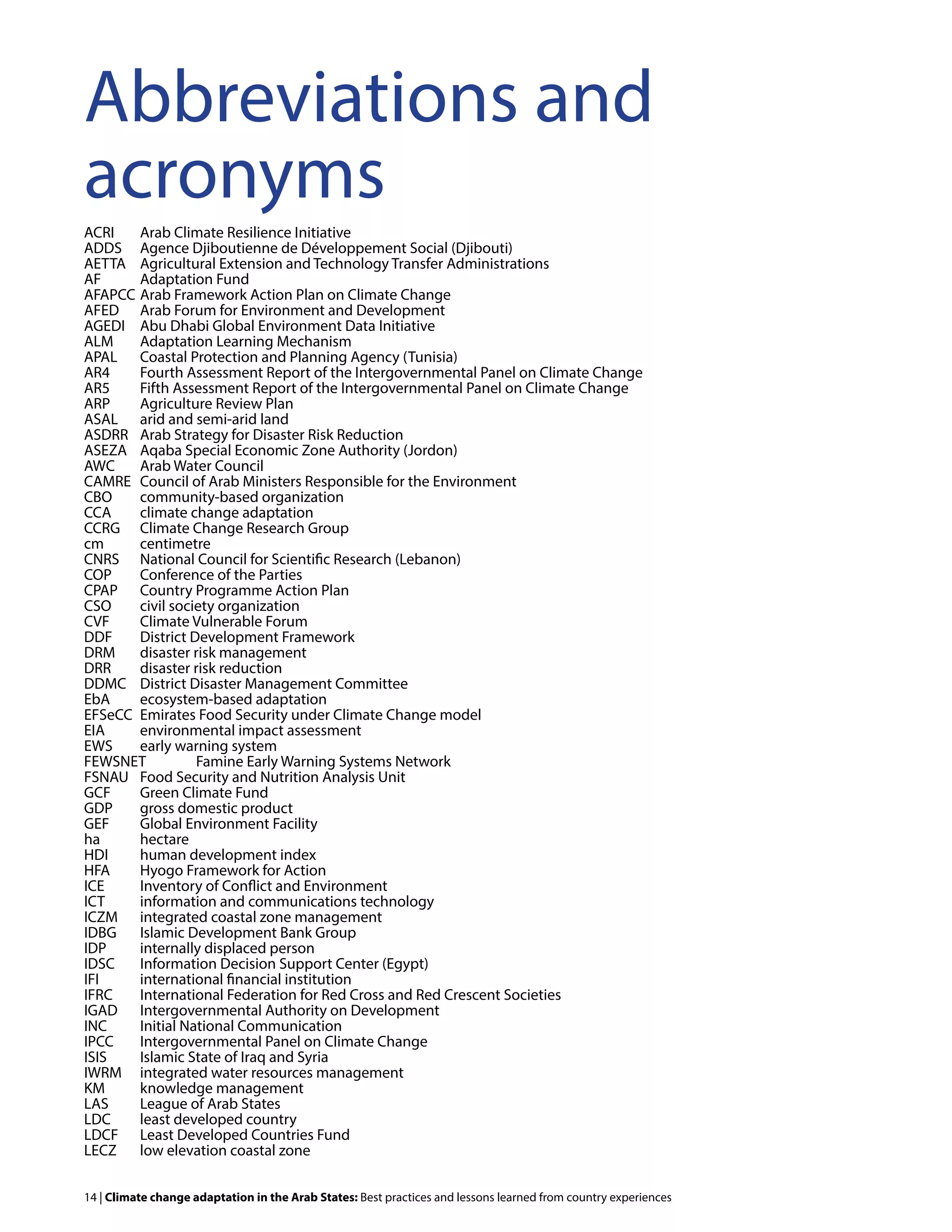 Climate Change Adaptation in the Arab States | PDF
