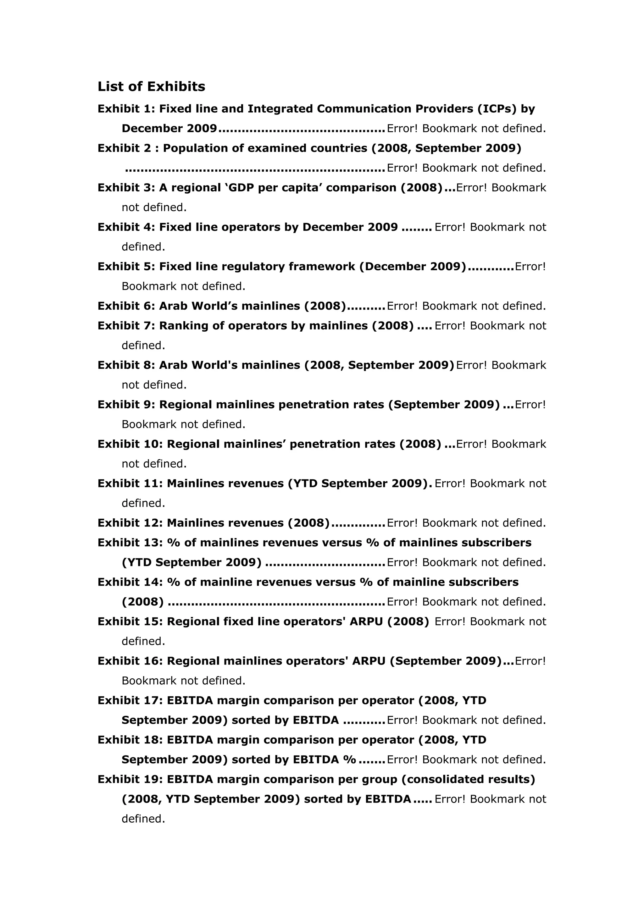 A Scorecard Of Key Performance Indicators Of Fixed Operators In The