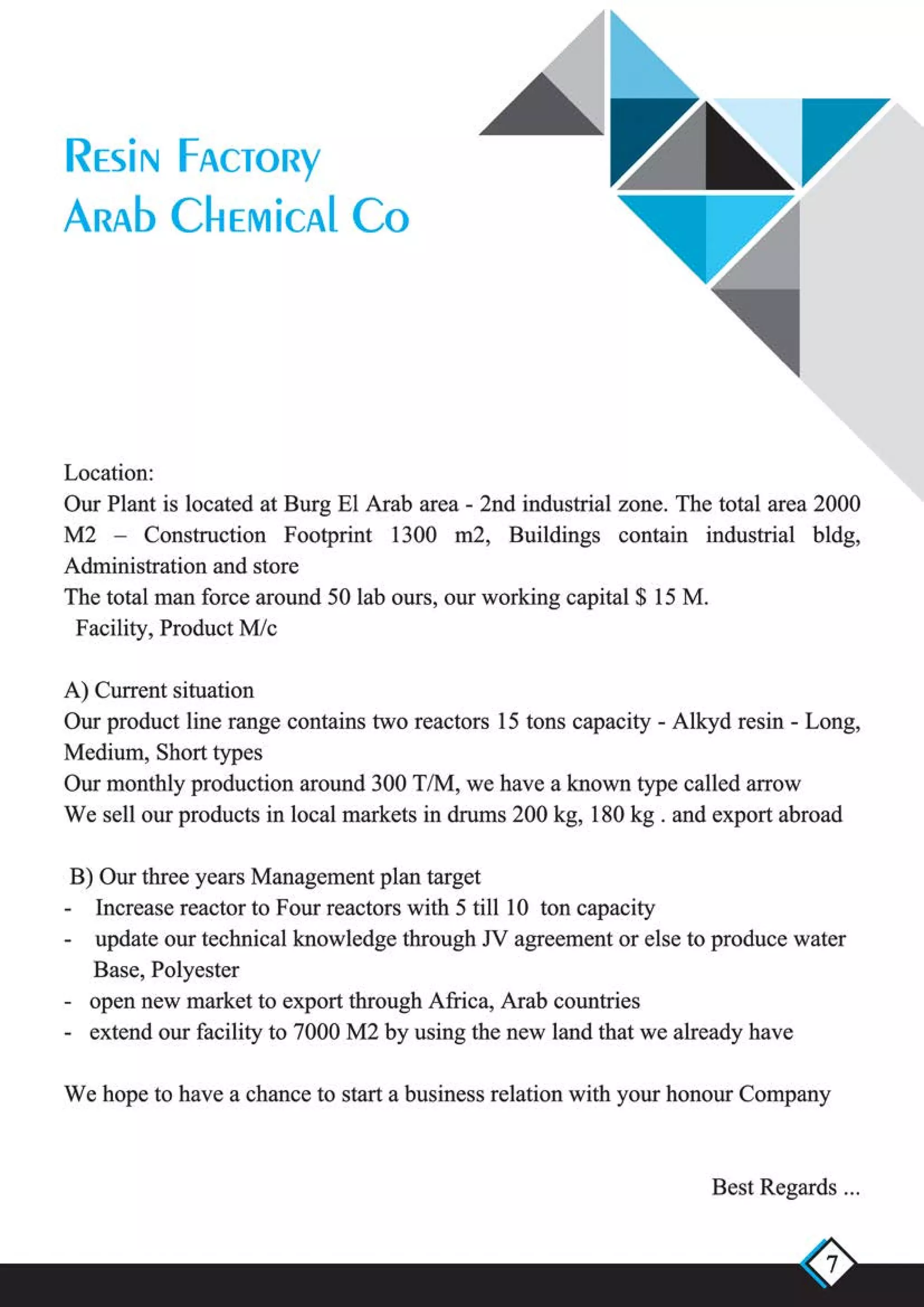 Arab co. profile and products | PDF