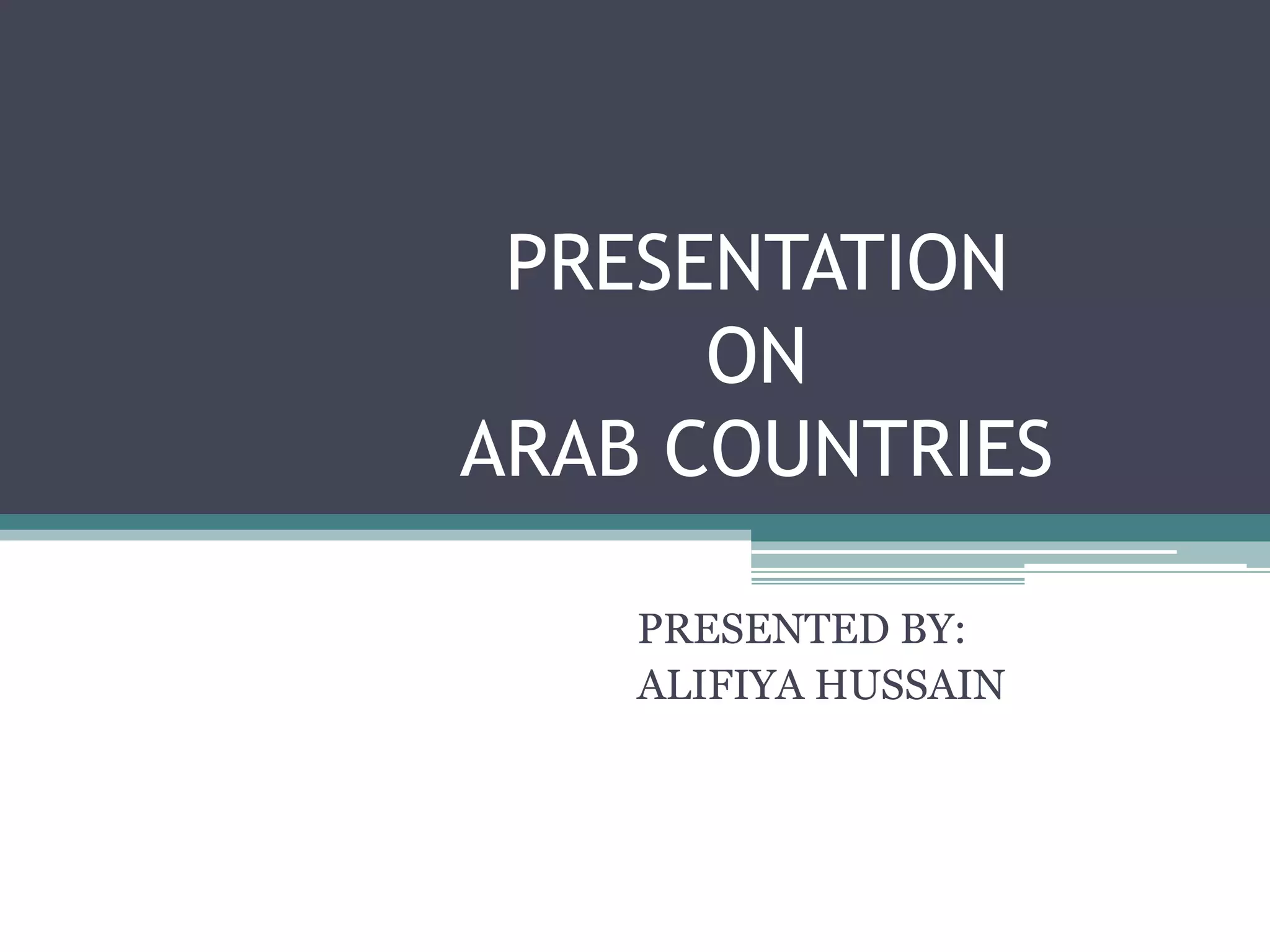 Arab countries | PPTX