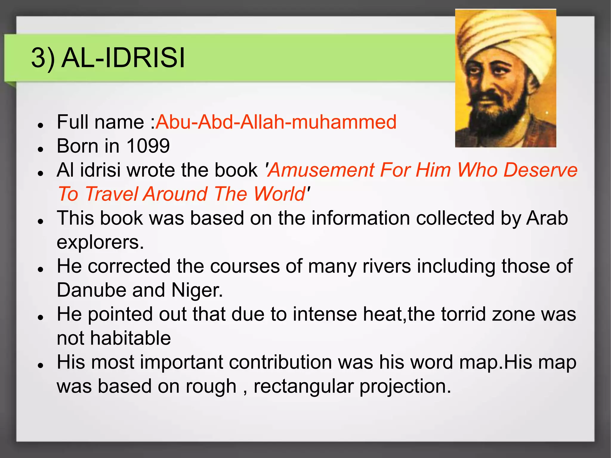 CONTRIBUTION OF ARABS IN TO GEOGRAPHY | PPTX