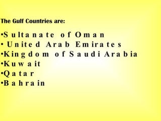 Arabian Gulf Countries | PPT