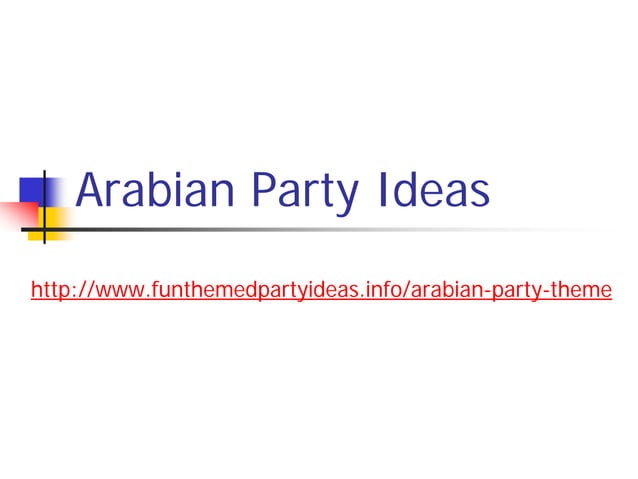 Arabian party ideas | PDF