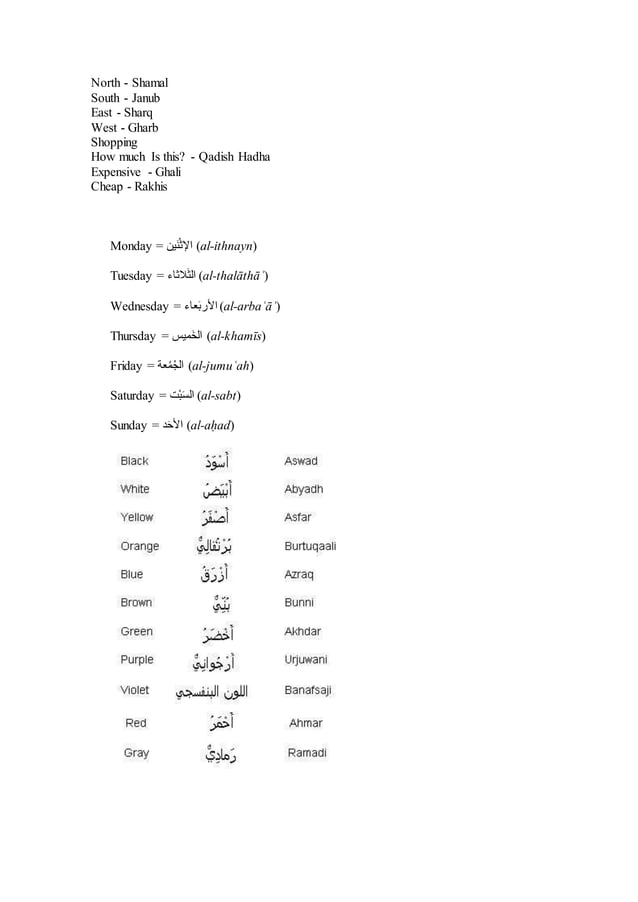 Arabic english glossary | PDF