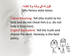 Arabic english proverbs | PDF