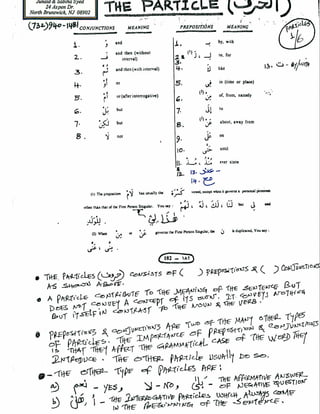 Arabic 101 - For English Speakers - Pronouns, Particle | PDF