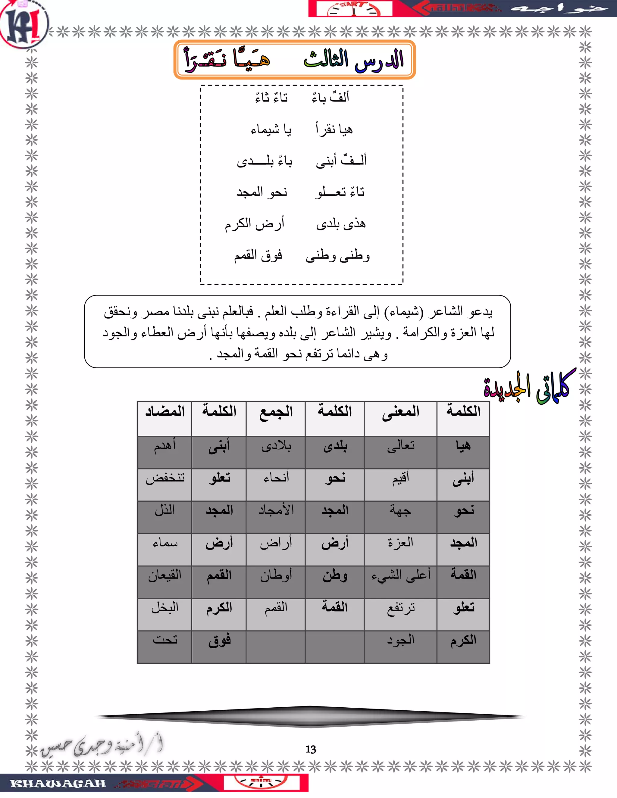 Arabic school-books-2nd-primary-2nd-term-khawagah-2019-7 | PDF