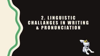 Arabic speaking students language challenges | PPT