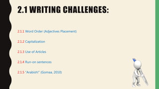 Arabic speaking students language challenges | PPT