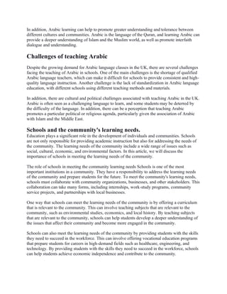 Arabic As A Community Language Teached In The UK | PDF