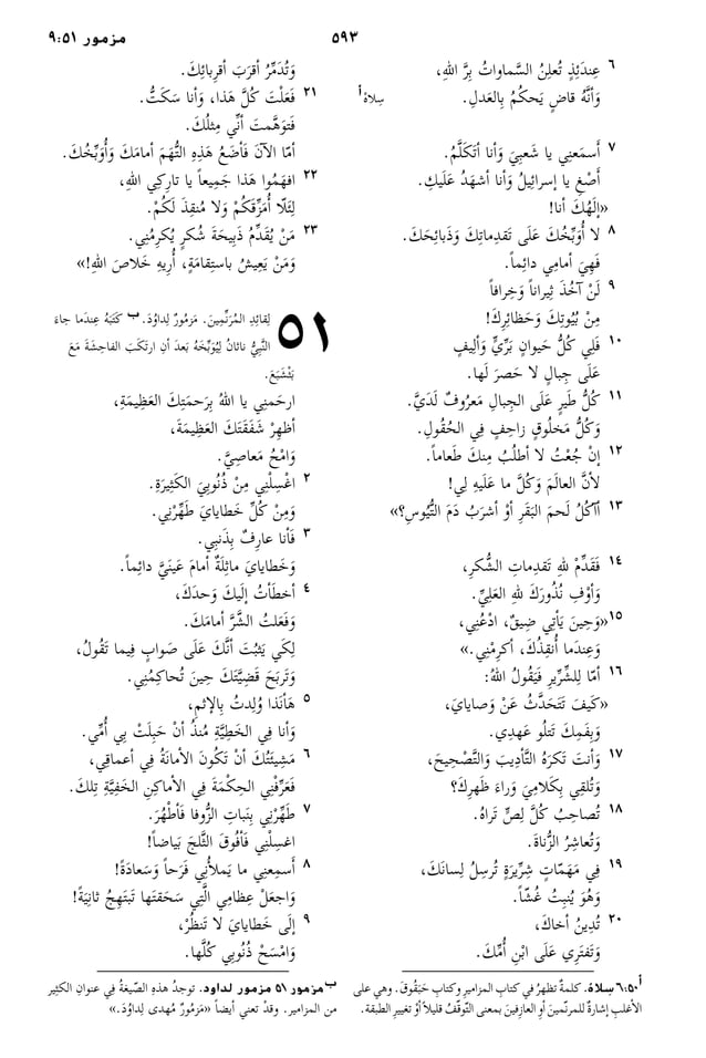 Arabic bible 19__psalms | PDF