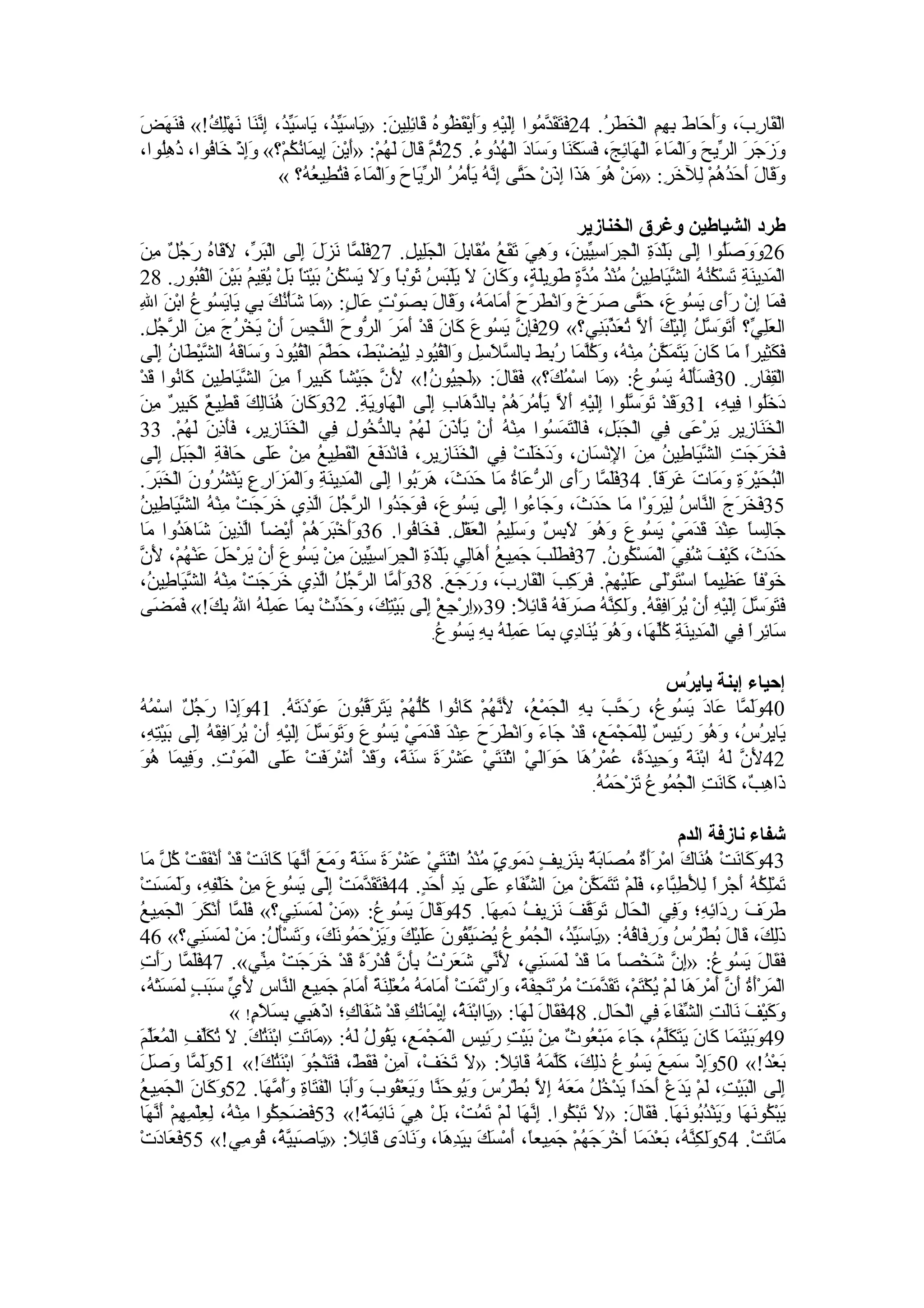 Arabic bible book of life new testament luke | PDF