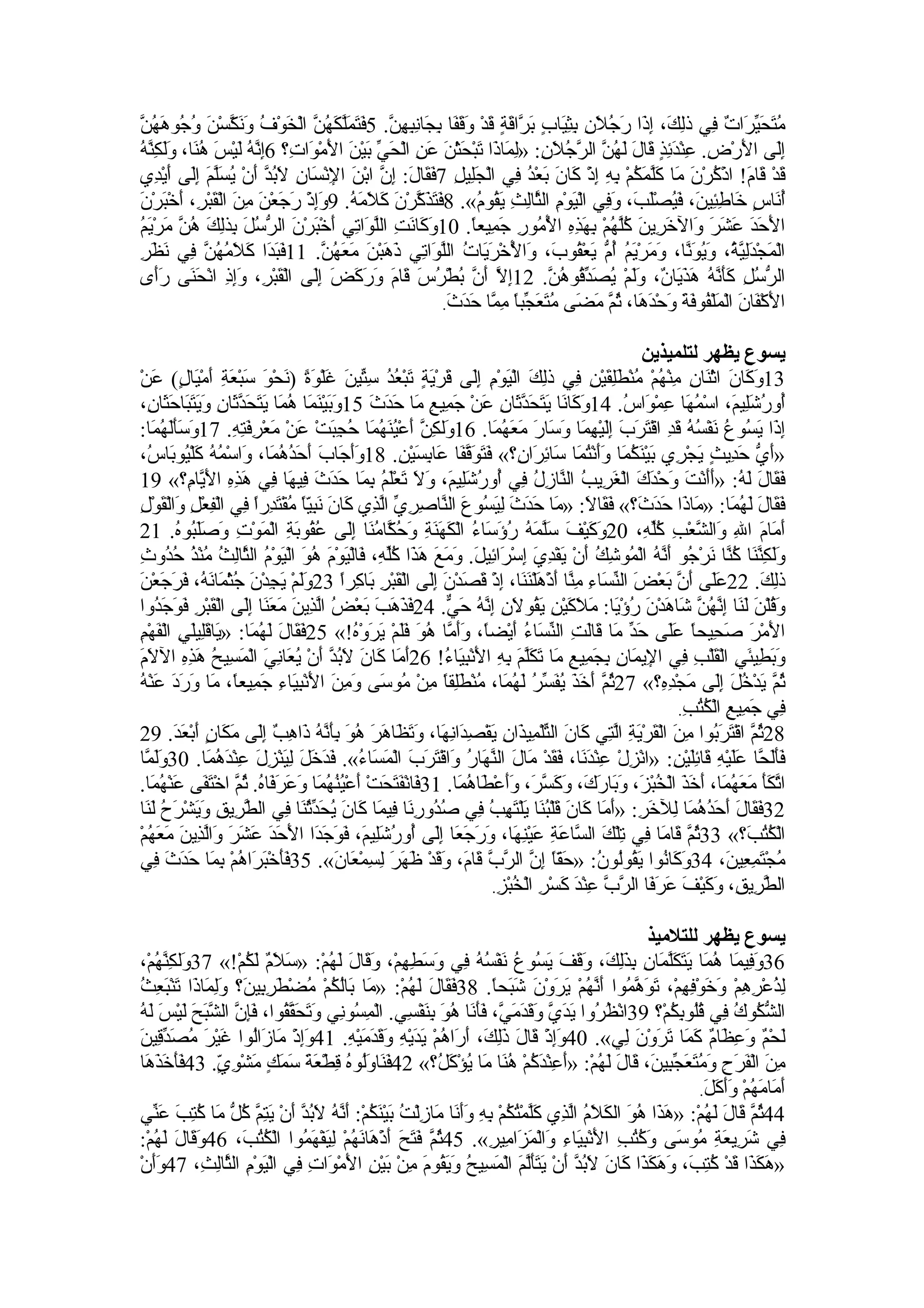 Arabic bible book of life new testament luke | PDF